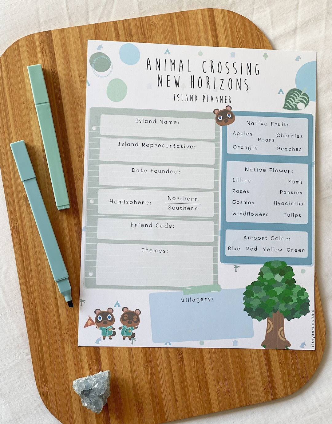 Cute ACNH Island Planner Print | Plan Your Dream Island With This ...