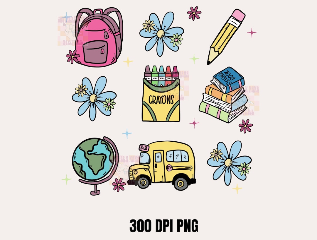 Back to School PNG, School Doodles Png, School Shirt Designs, First Day ...