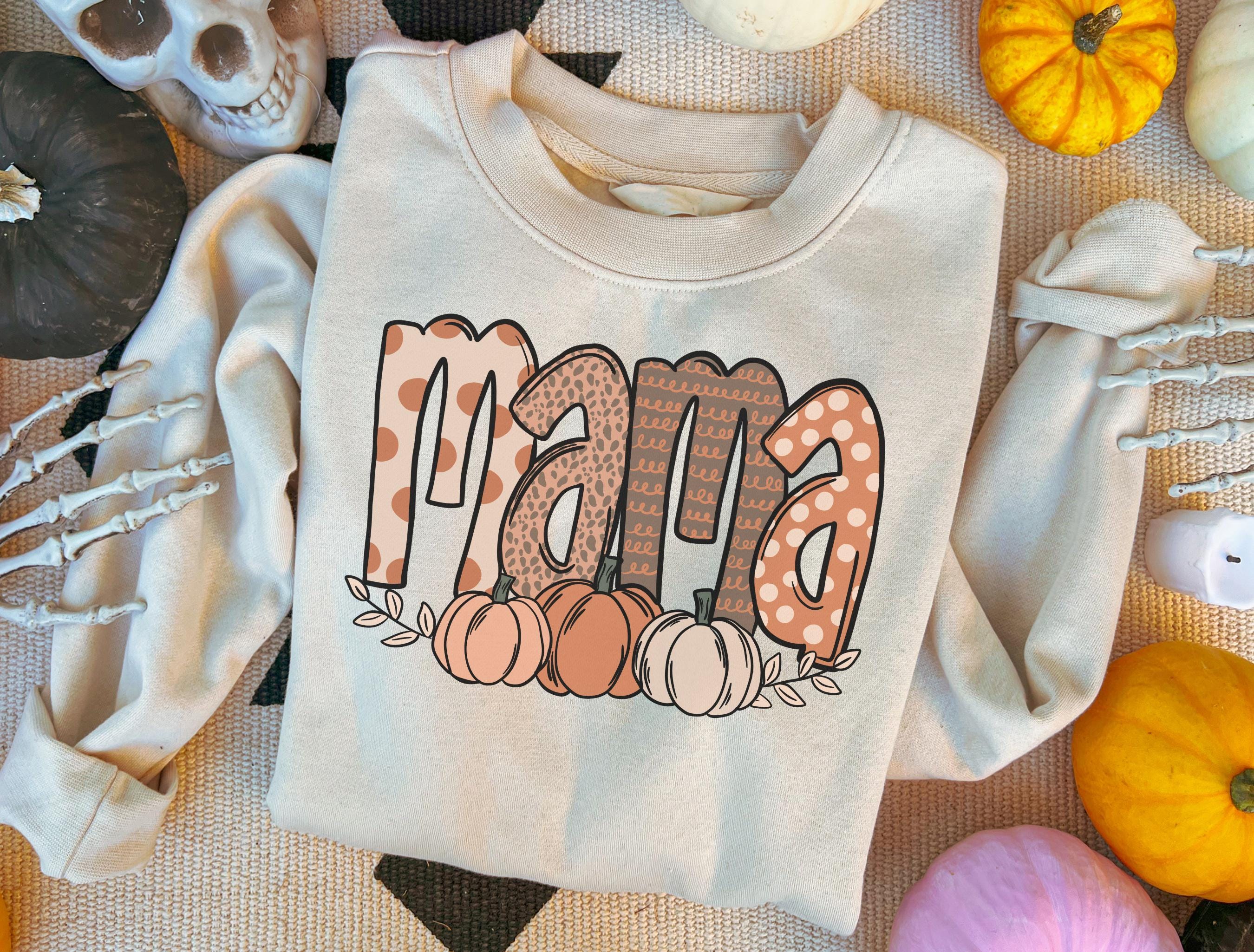 Fall Mama PNG, Pumpkin, Pumpkins, Doodle Letters, Autumn, Sublimation ...