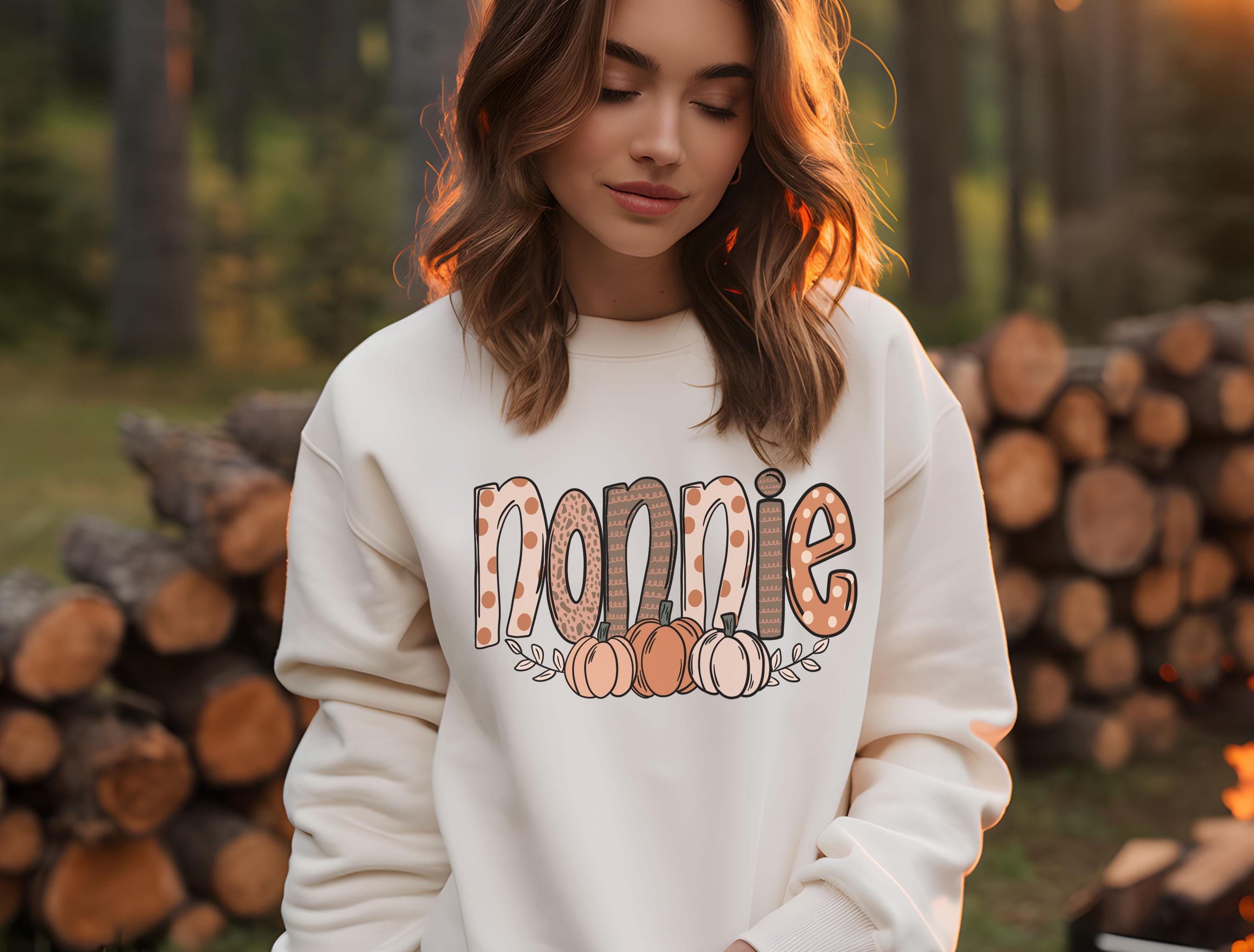 Fall Nonnie PNG, Pumpkin, Pumpkins, Doodle Letters, Autumn, Sublimation ...