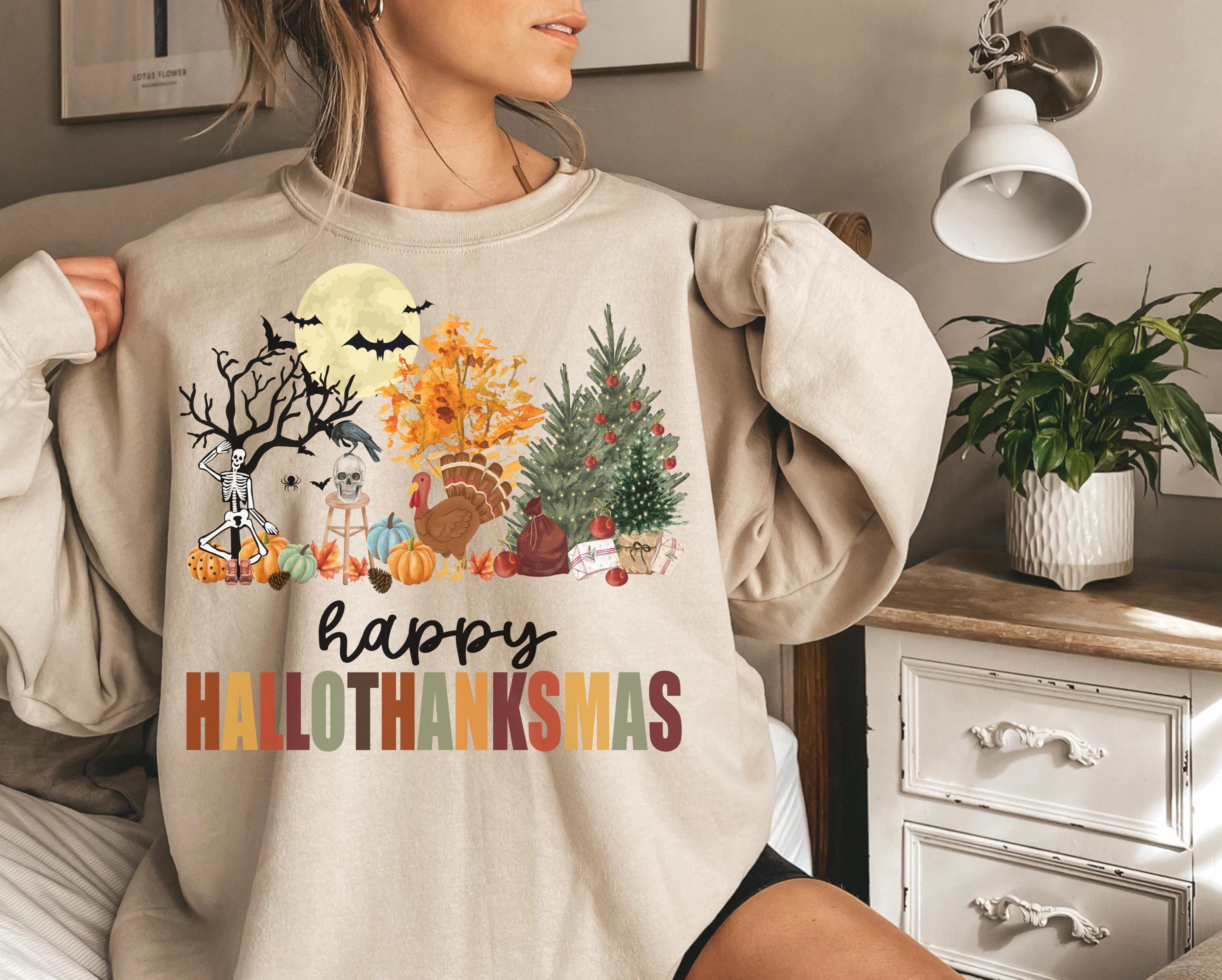Happy Hallothanksmas PNG, Halloween Png, Thanksgiving, Christmas Png ...