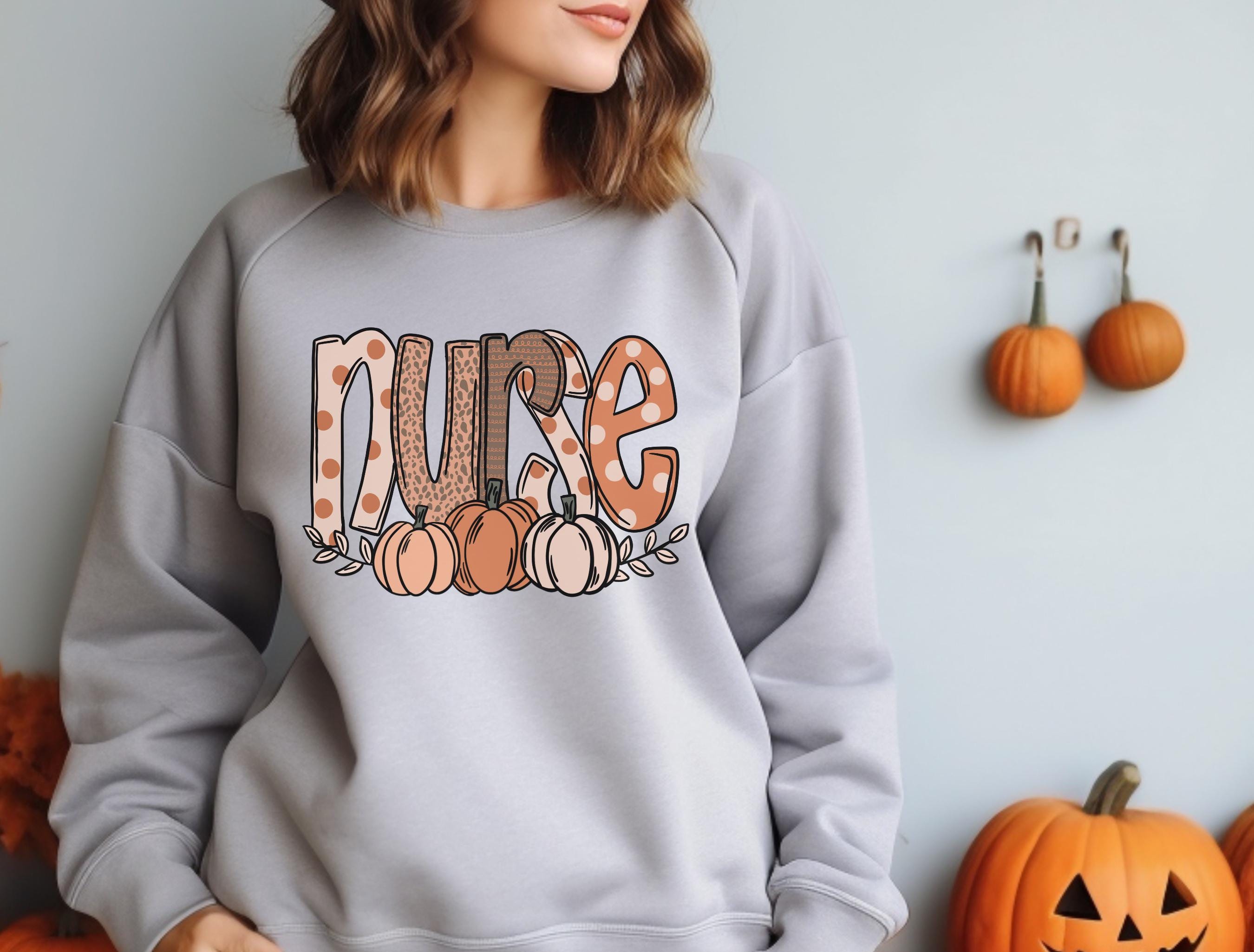 Fall Nurse PNG, Pumpkin, Pumpkins, Doodle Letters, Autumn, Sublimation ...