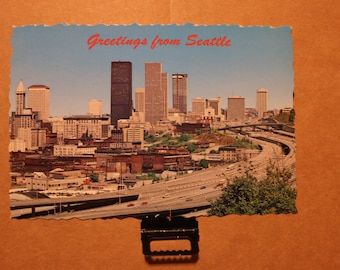 Greetings From Seattle Postcard - Etsy