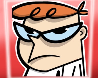Cartoon Happy Dexter Cute Twitch Emote in All Sizes - Etsy