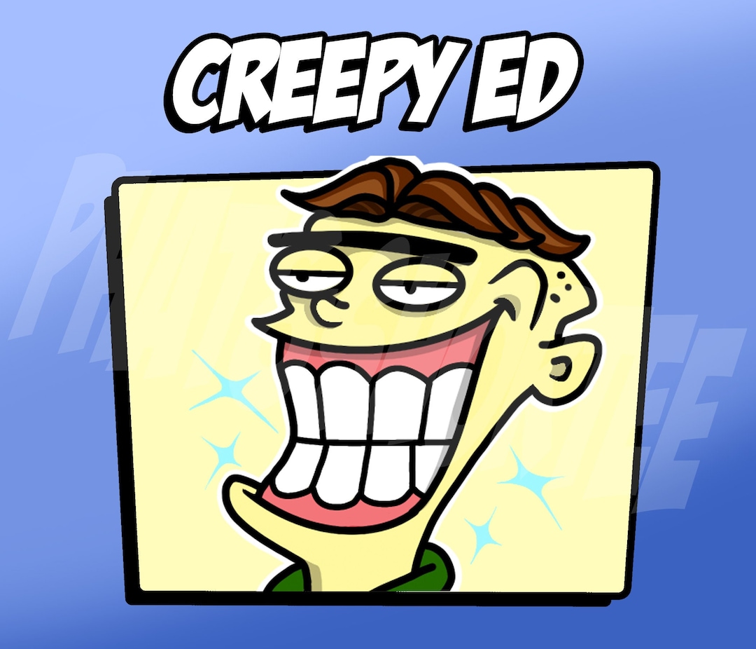 90's Cartoon Creepy Ed Twitch Emote - Etsy