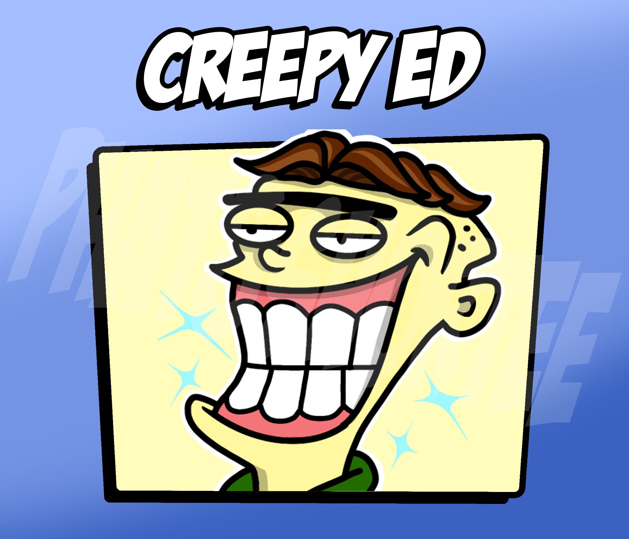 90's Cartoon Creepy Ed Twitch Emote - Etsy