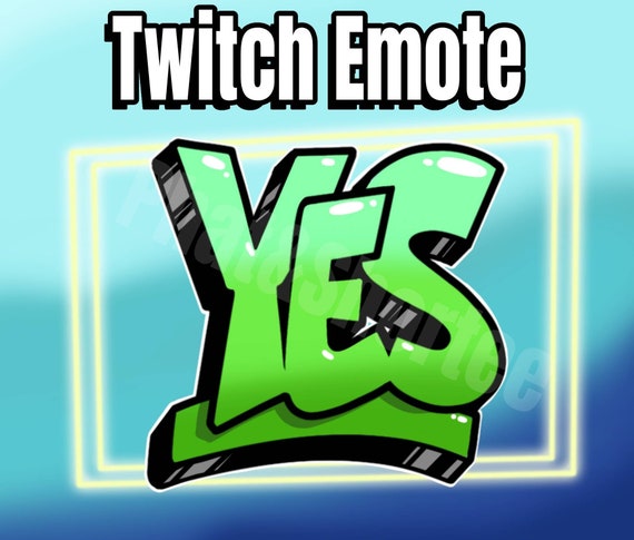 Yes Emote for Twitch and Discord. Includes All Sizes. - Etsy