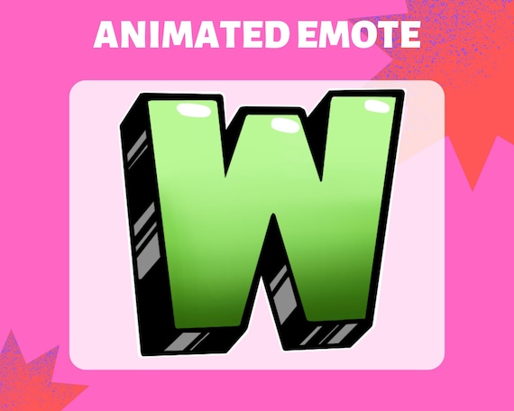 Green W Win Animated Text Emote in Graffiti Style for Twitch - Etsy