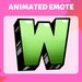 Green W Win Animated Text Emote in Graffiti Style for Twitch - Etsy