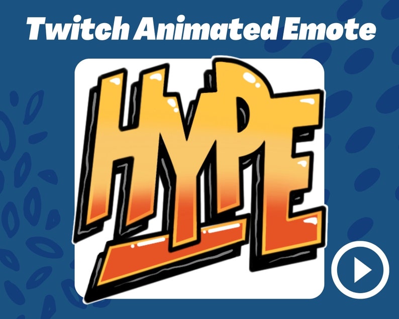 Animated Hype Text Emote for Twitch Chat - Etsy