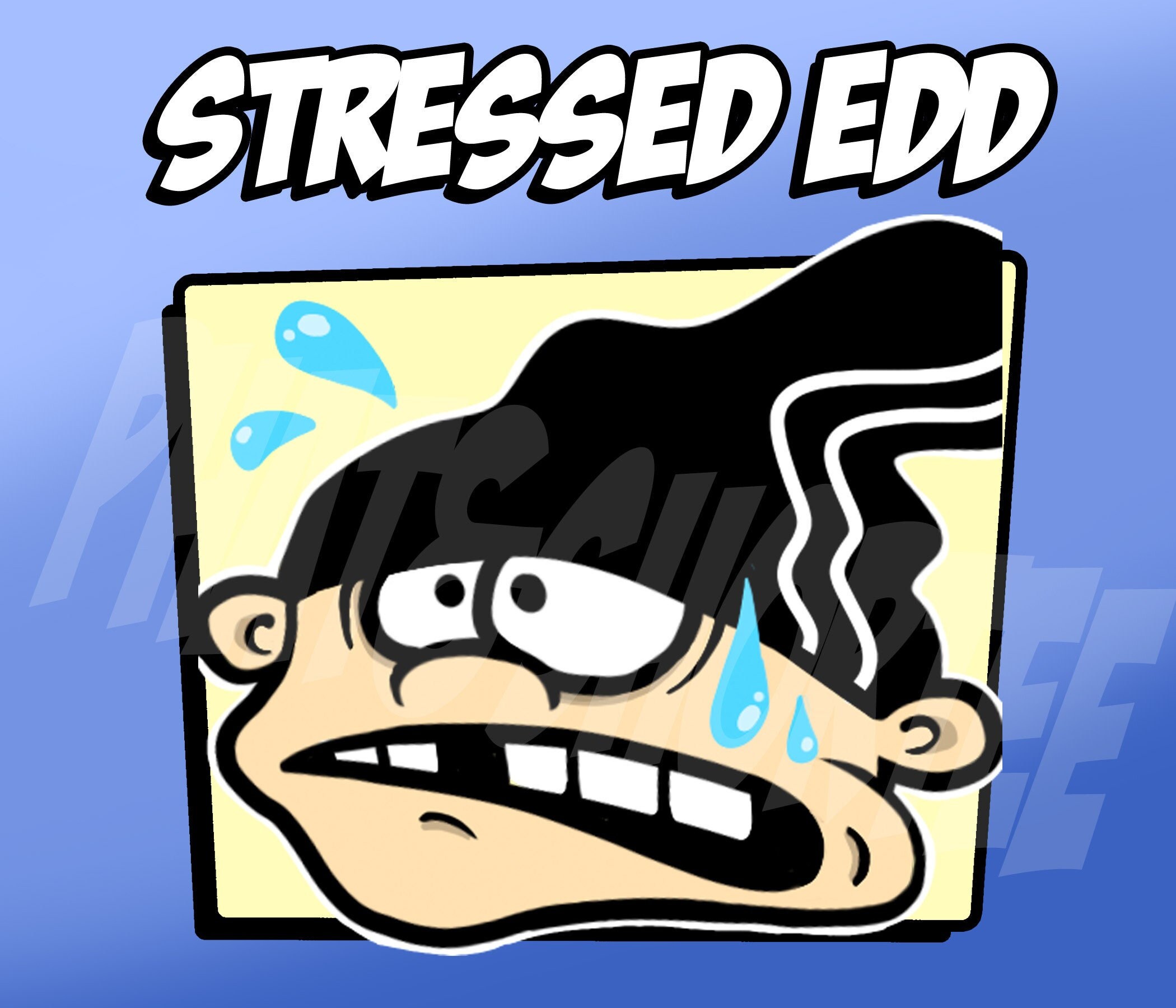Stressed Edd 90s Cartoon Funny Twitch and Discord Emote - Etsy