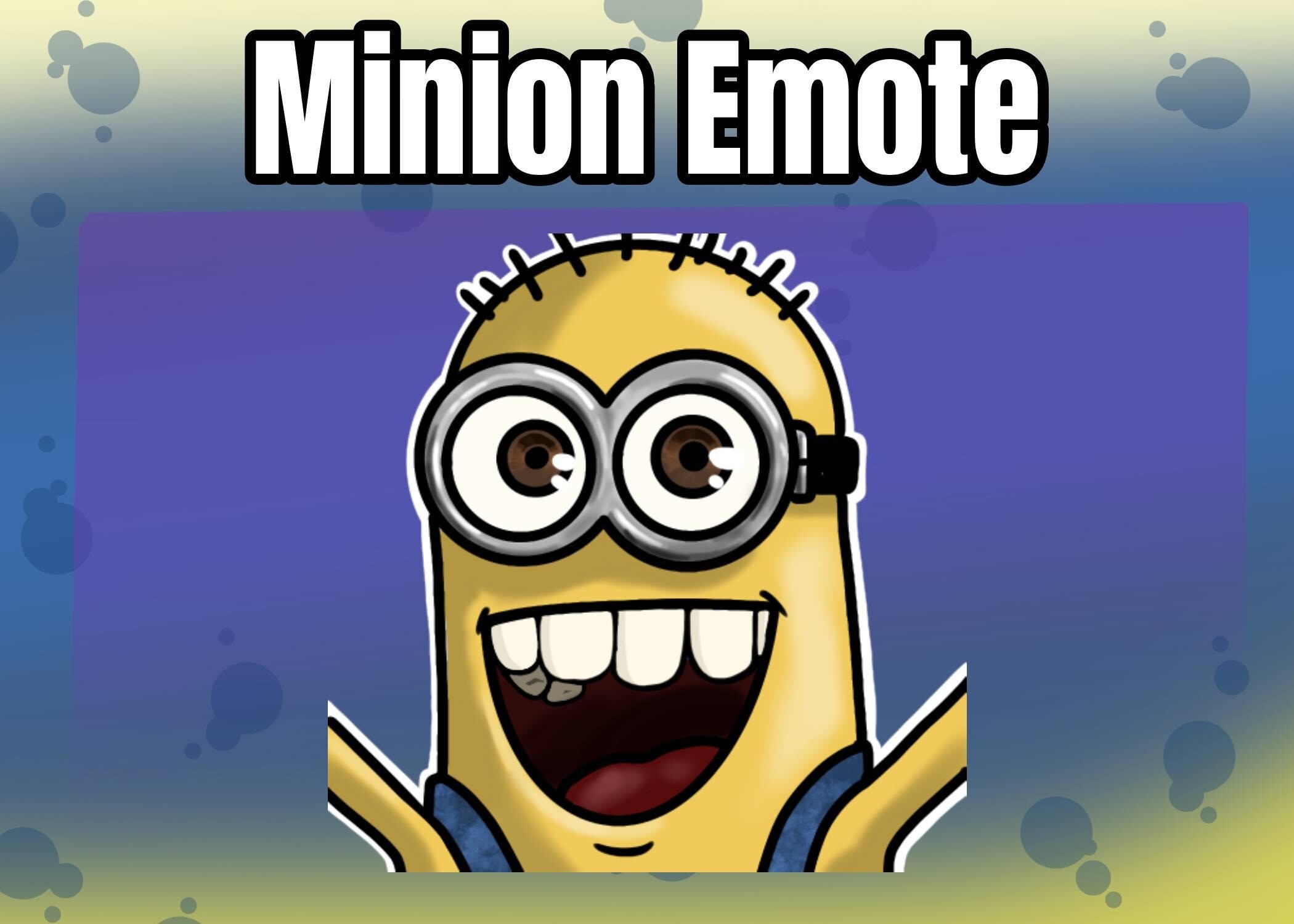 Happy Minion Cute Emote for Twitch and Discord - Etsy
