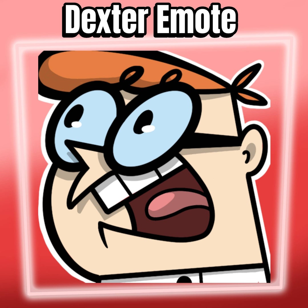 Surprised Dexter Cartoon Cute Twitch Emote in All Sizes - Etsy