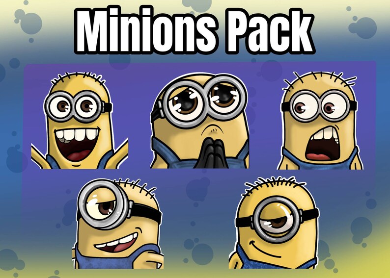 Minions Emote Pack for Twitch and Discord Chats - Etsy Australia