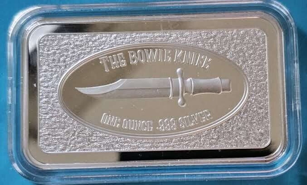 1 Troy Oz .999 Fine Silver; Bowie Knife Proof-like Patrick Mint Prosper ...