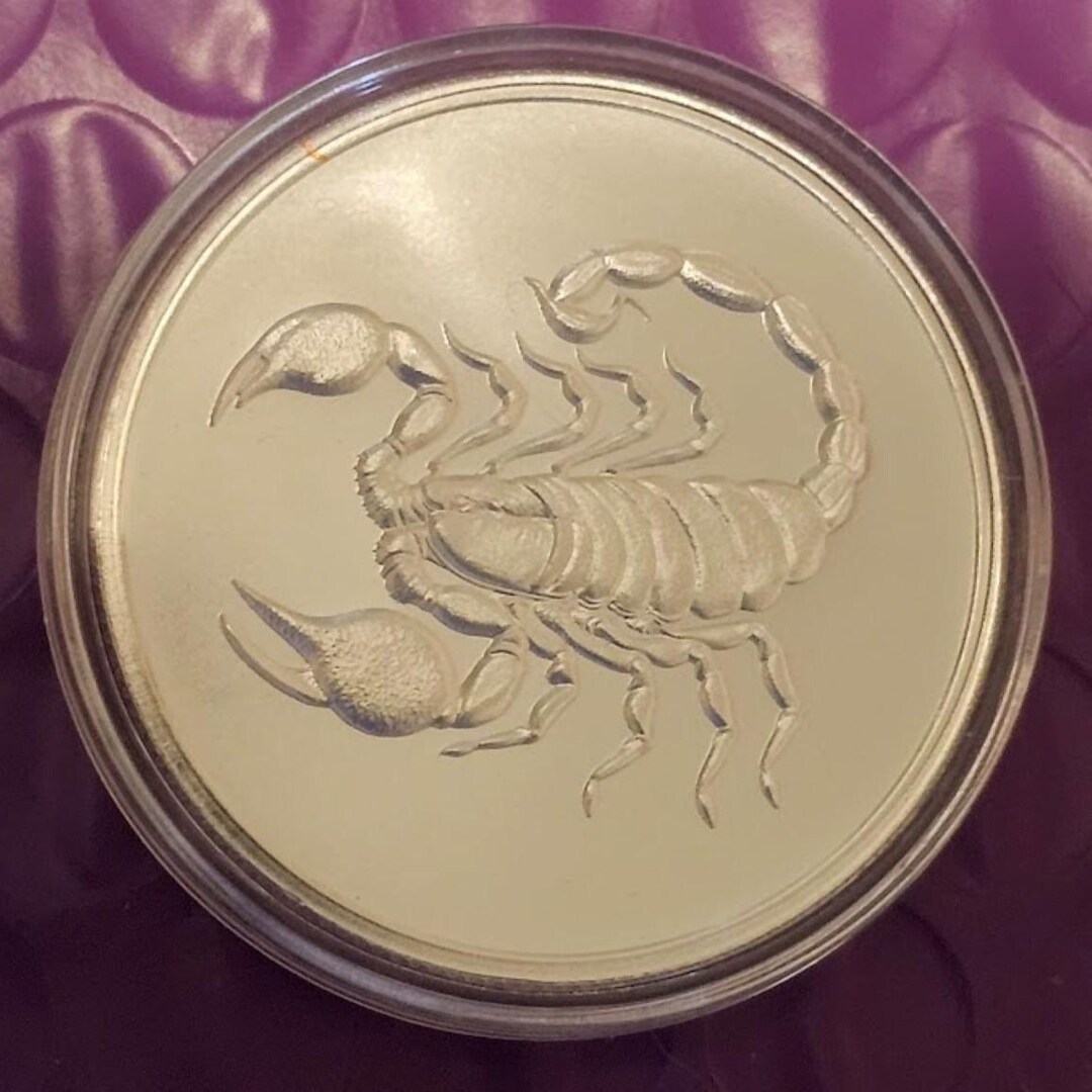 Scorpion; 1/2 Troy Oz .999 Pure Silver Art Round; in Capsule; FREE ...