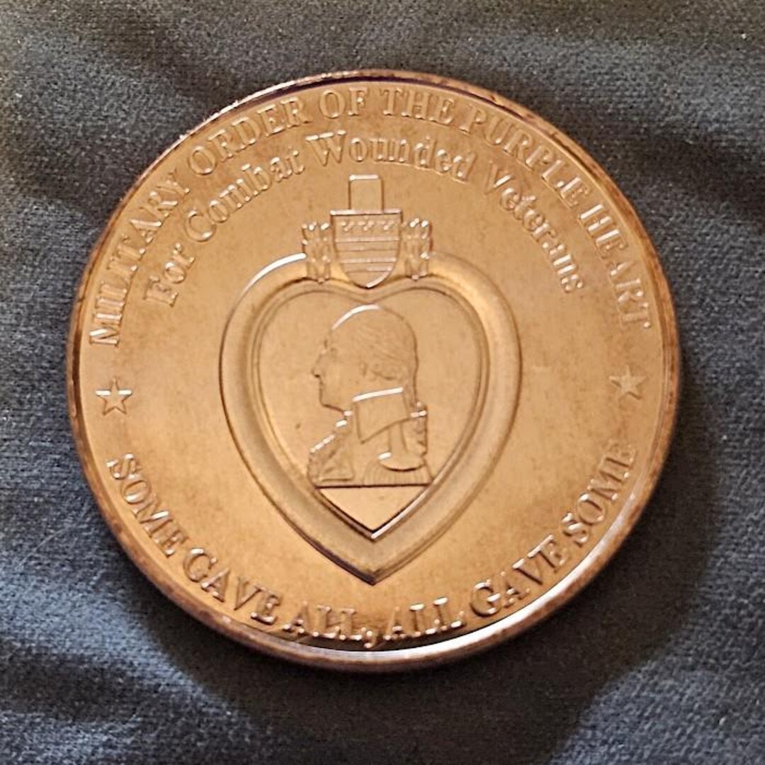 1oz .999 Fine Copper Round; Purple Heart; FREE SHIPPING - Etsy
