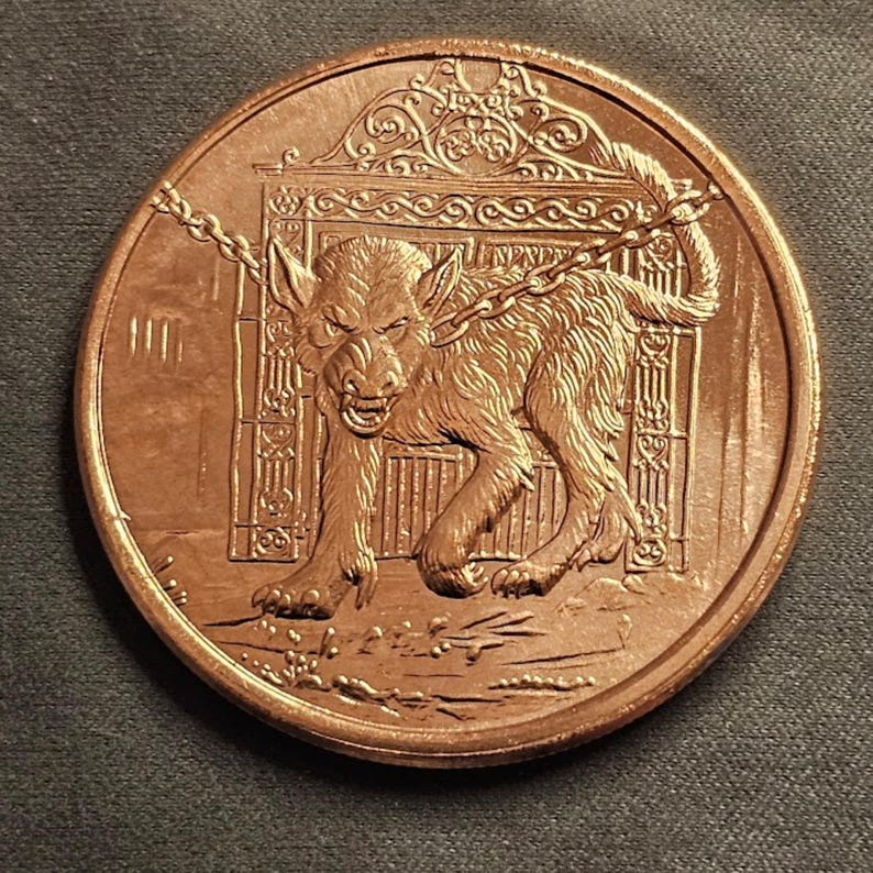 Fine Copper Round, Nordic Hellhound Coin (1oz, 39mm) - Etsy