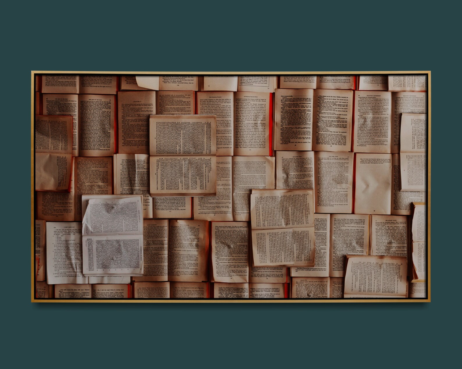 Samsung Frame TV Art Vintage Books Office TV Art Library Wall Decor ...