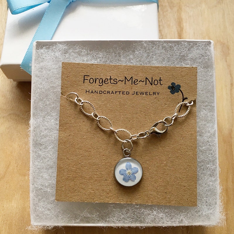 Forget Me Not Charm - Etsy