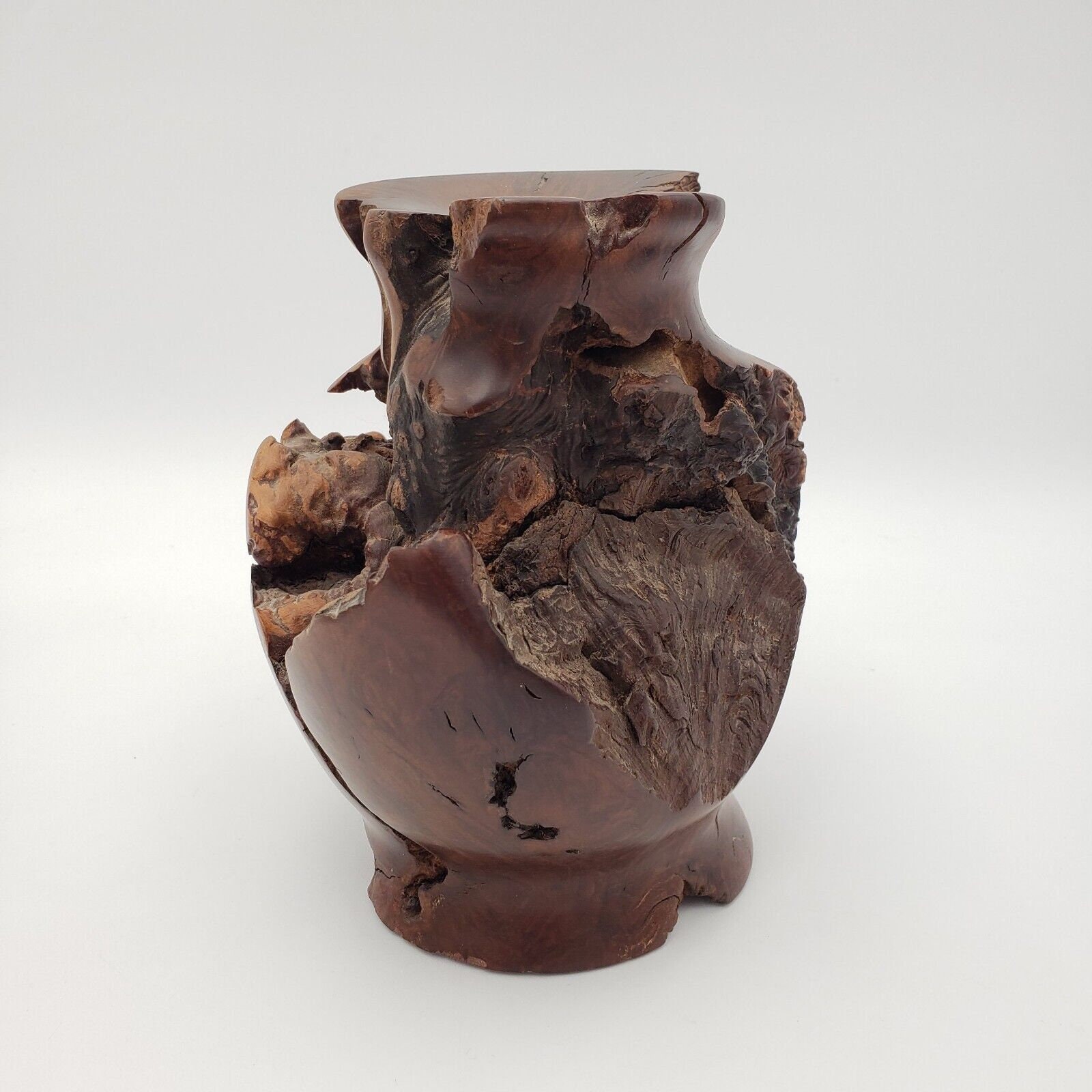 Vintage Turned Burl Wood Bud Vase Unique Sculptural Accent Piece 7 - Etsy