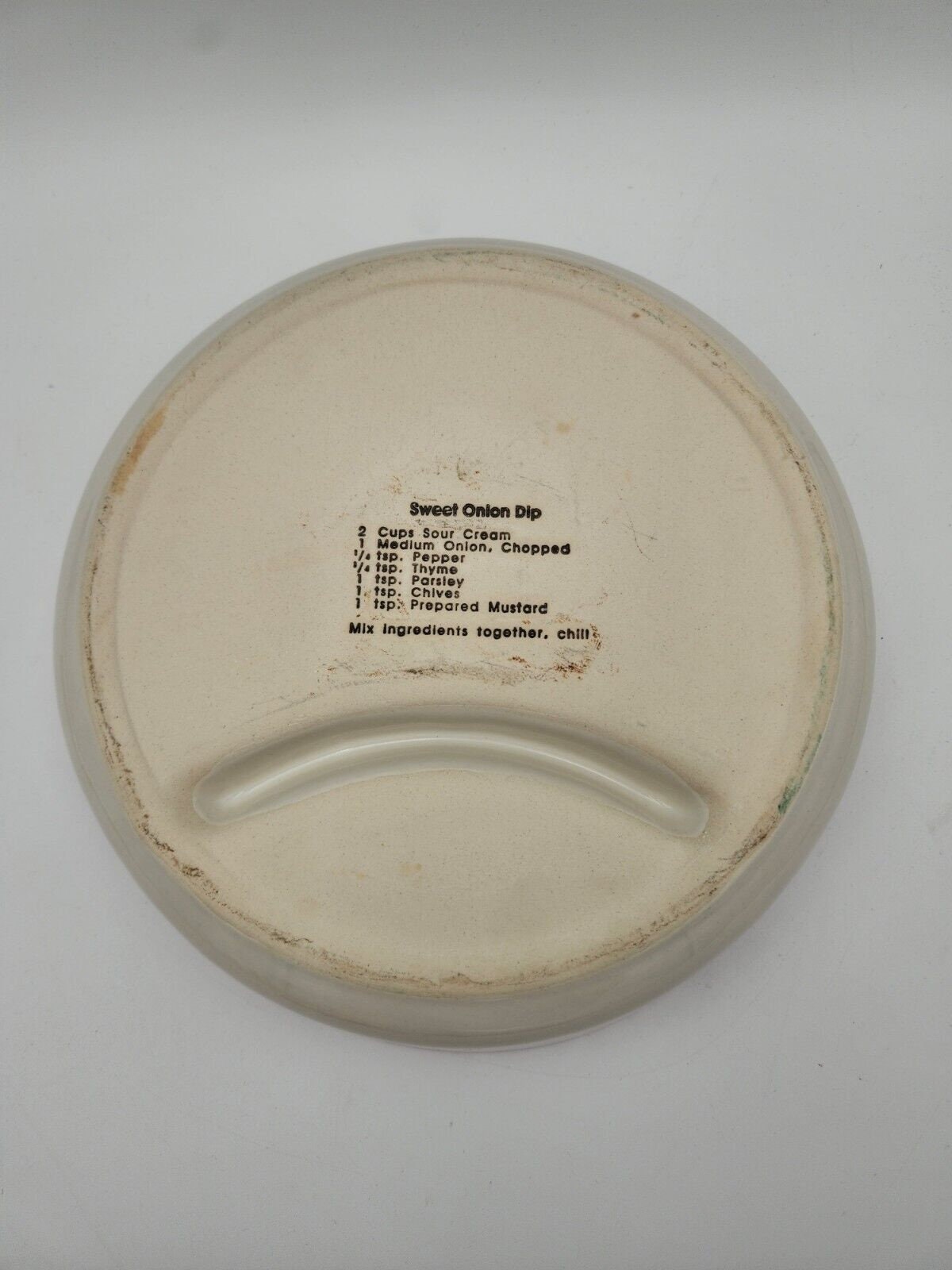 Vtg1998 Neher Pottery Round Chip & Dip Serving Bowl Red Apples Recipe ...