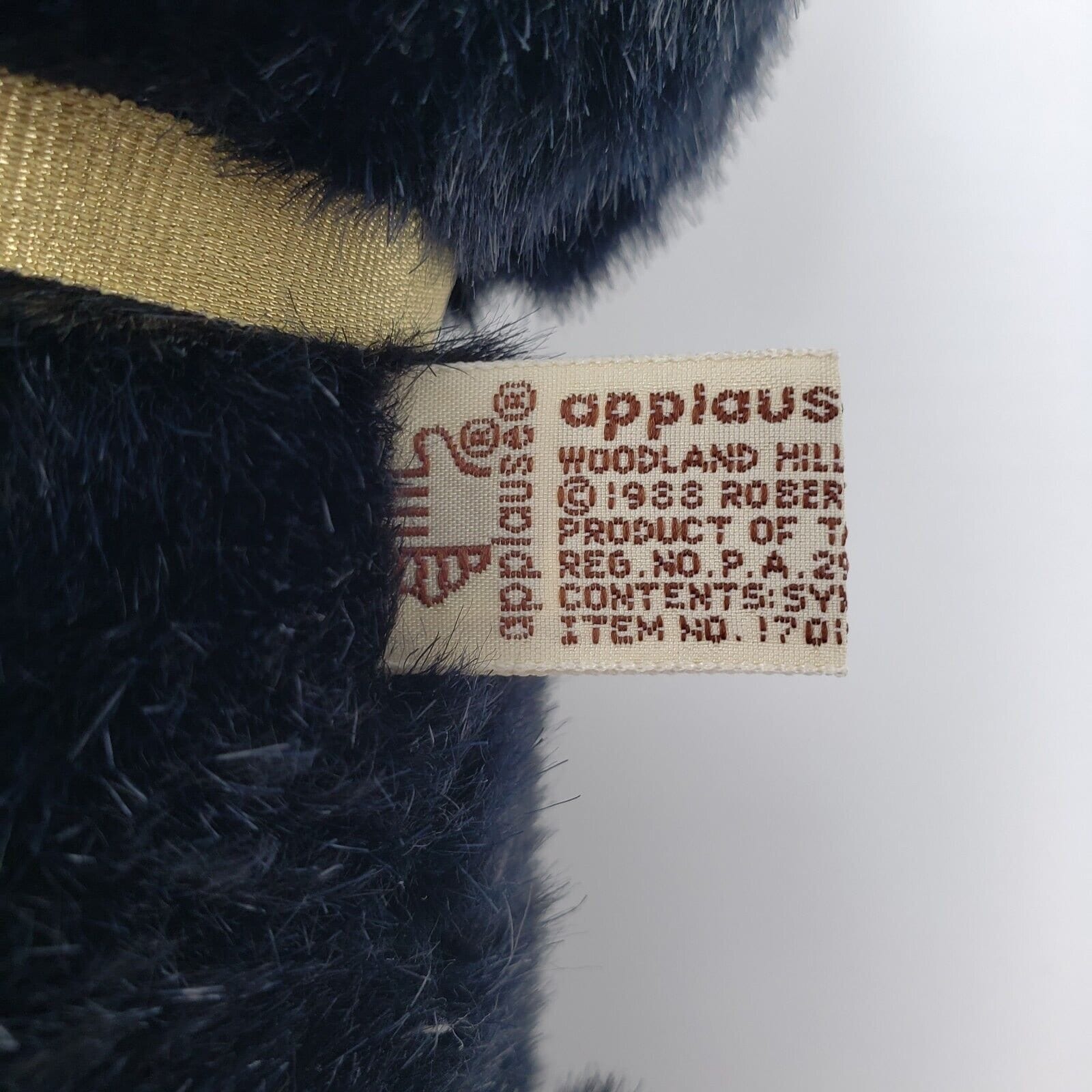 Vintage Robert Raikes Collector Bear Black Jointed LE 490 Applause 1988 ...