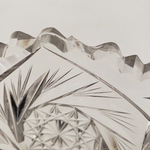 Antique American Brilliant Cut Glass Bowl Hobstar Pattern 7" Lead ...