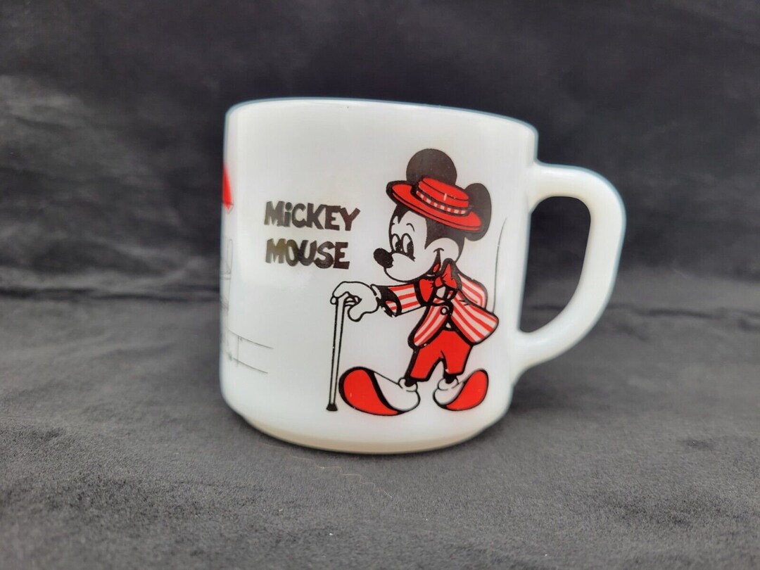 Vintage Milk Glass Mickey Mouse Minnie Mouse Coffee Mug - Etsy
