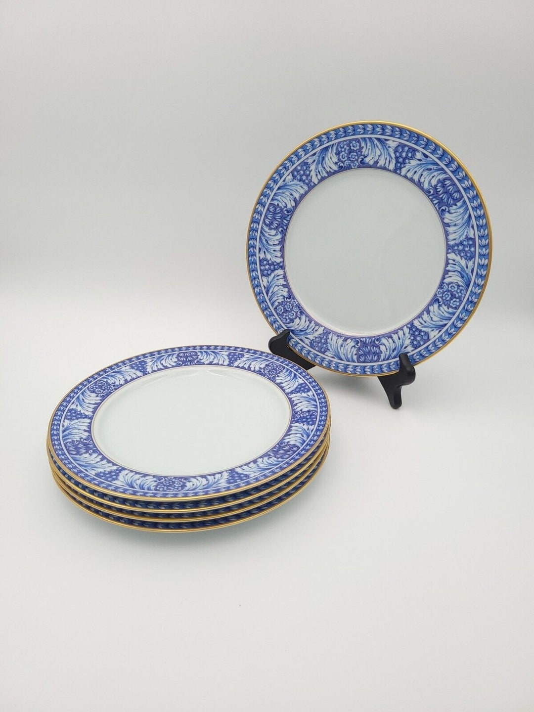 Vintage Block Spal Obidos Porcelain Dinner Plates Blue Floral - Etsy