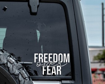 Freedom Over Fear Decal - Etsy