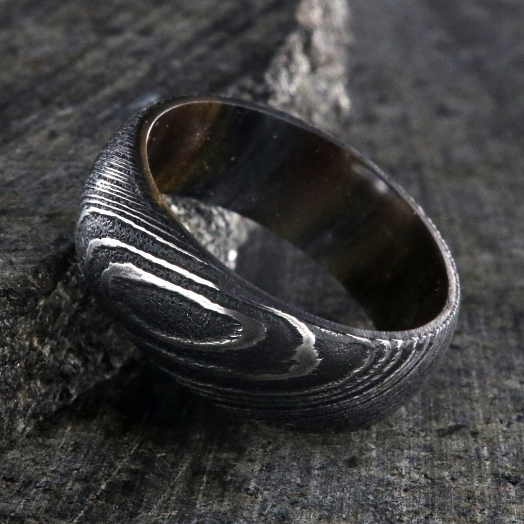 Custom Made Damascus Ring for Boys, Wedding Ring for Men , Best ...