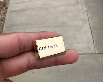 Control Freak Keyboard Key Enamel Pin Computer Keyboard Control Key ...