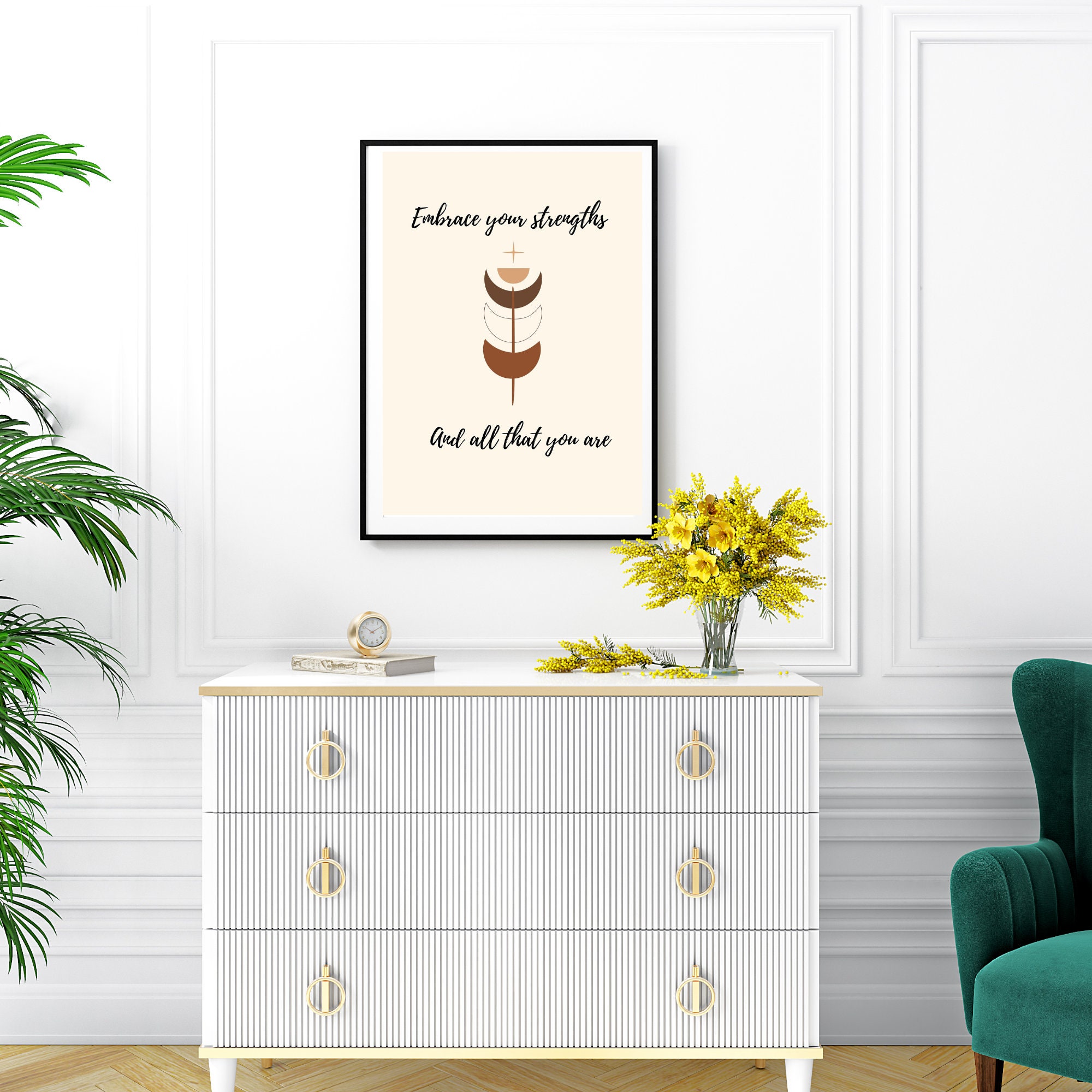 Inspirational Quote Boho Print Printable Wall Decor Neutral Boho Home ...