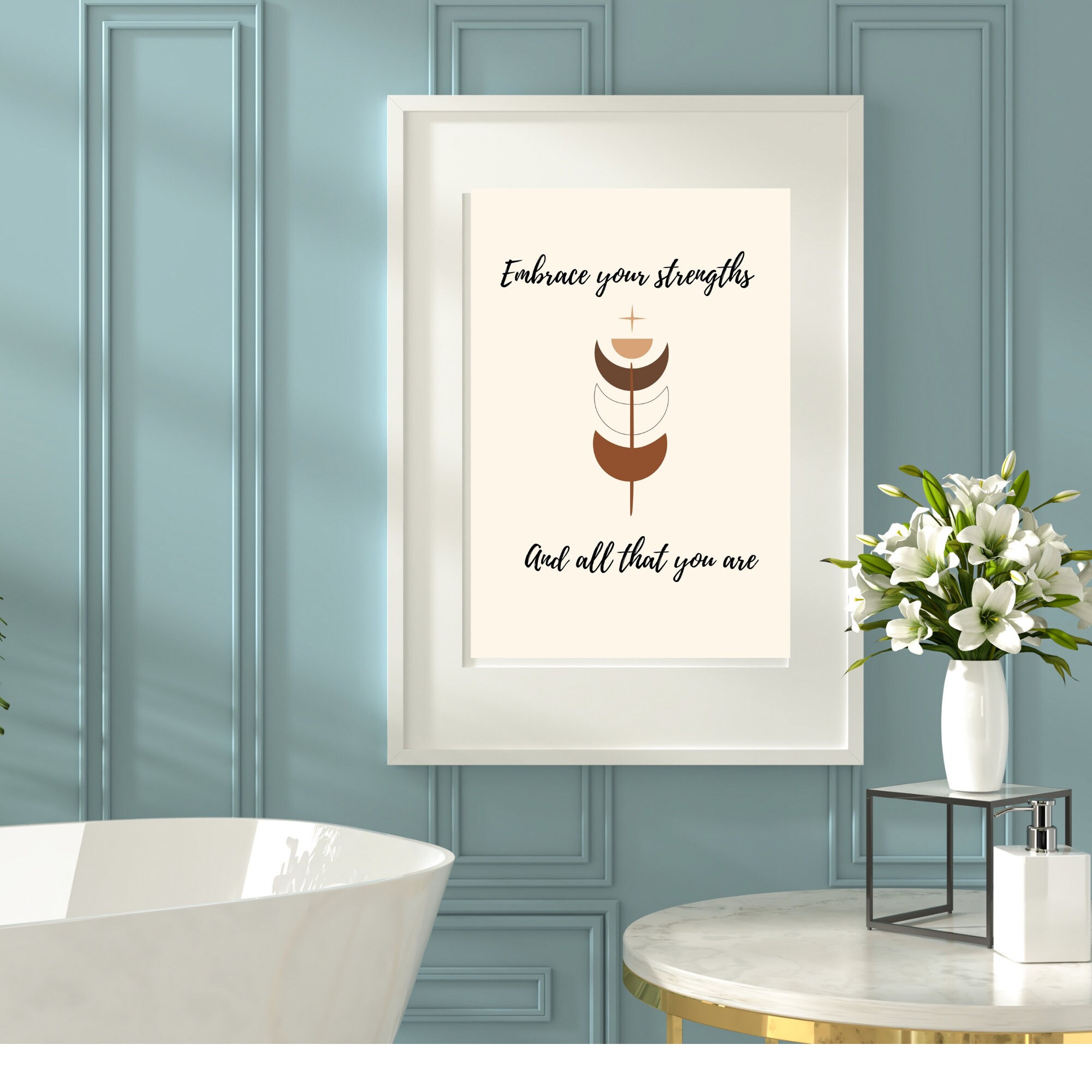 Inspirational Quote Boho Print Printable Wall Decor Neutral Boho Home ...