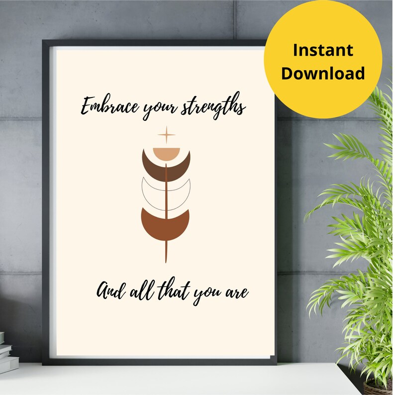 Inspirational Quote Boho Print Printable Wall Decor Neutral Boho Home ...