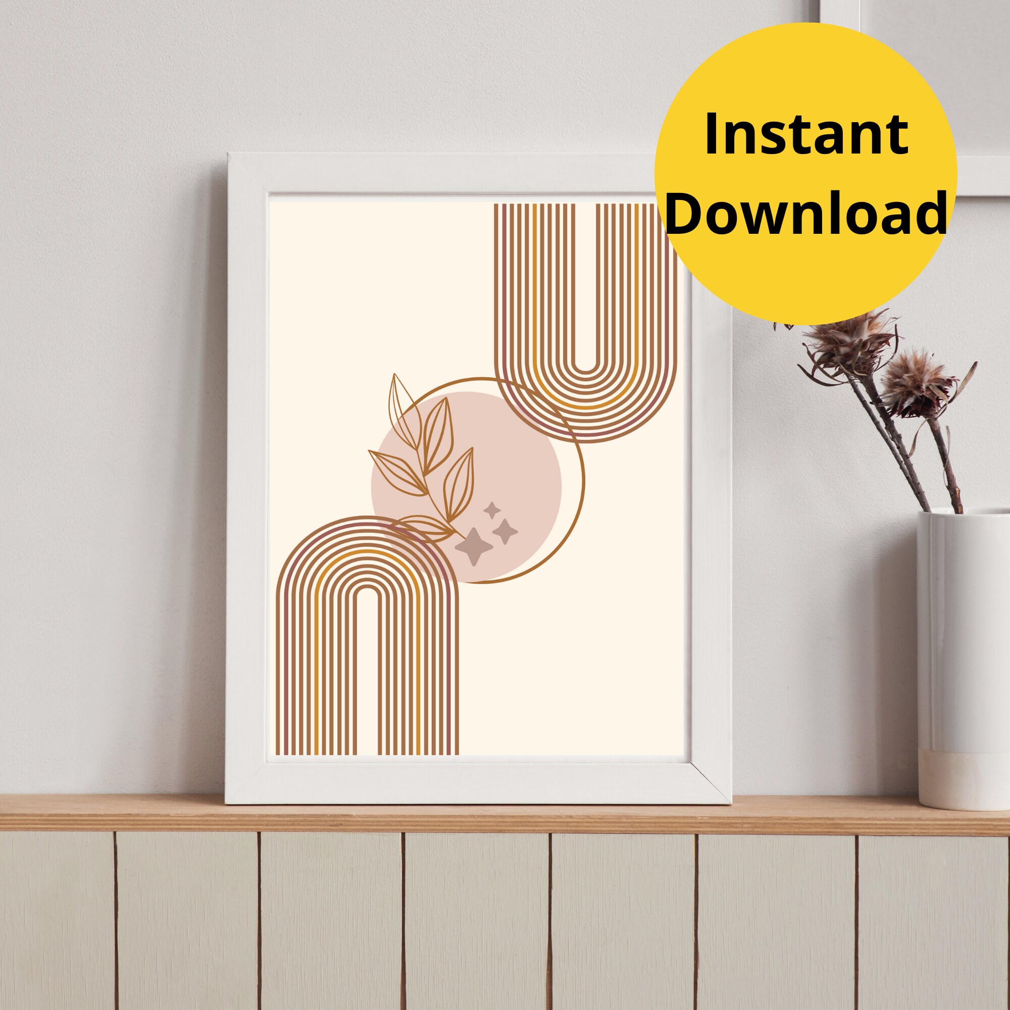 Neutral Rainbow Boho Printable Wall Decor Home Decor, Office Decor ...