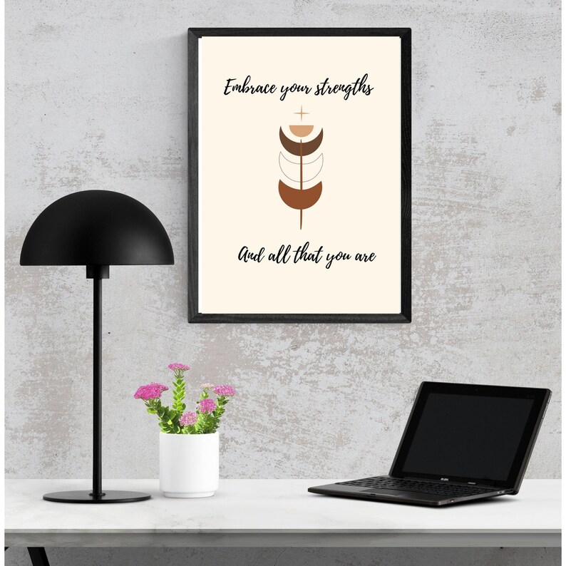 Inspirational Quote Boho Print Printable Wall Decor Neutral Boho Home ...