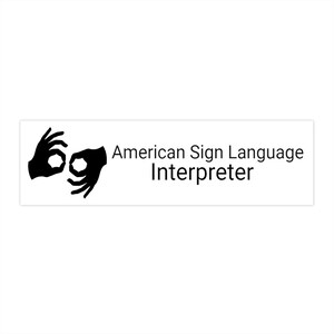 ASL Interpreter Logo American Sign Language Bumper Stickers - Etsy