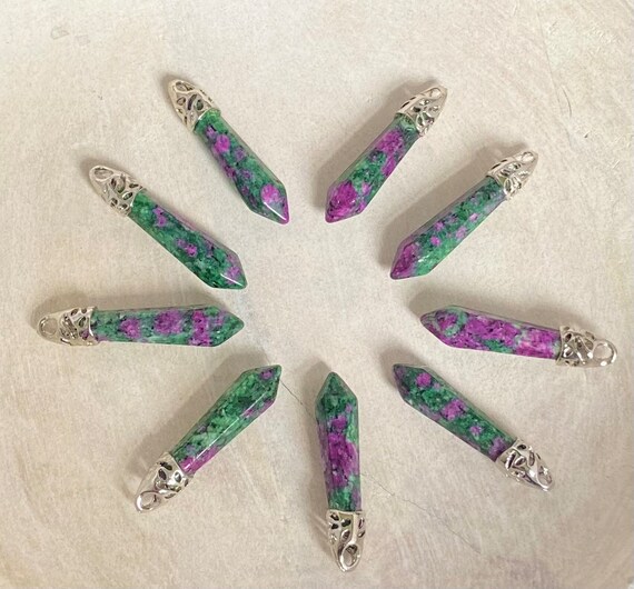 UV Reactive Ruby Zoisite Sword Pendants Crystal Jewelry - Etsy