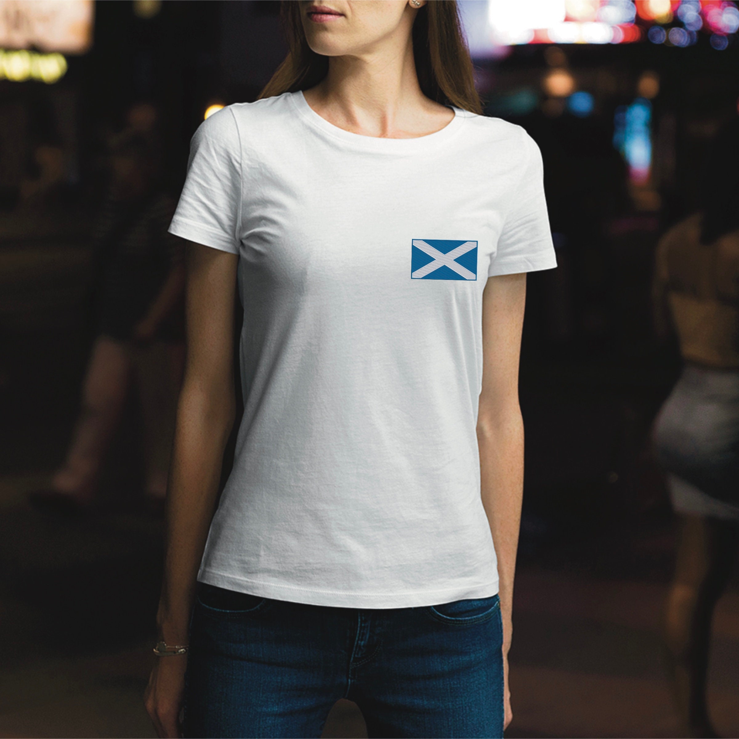 Scotland Scottish Flag Cross St Andrews, Peace and Sky Flag Embroidery ...