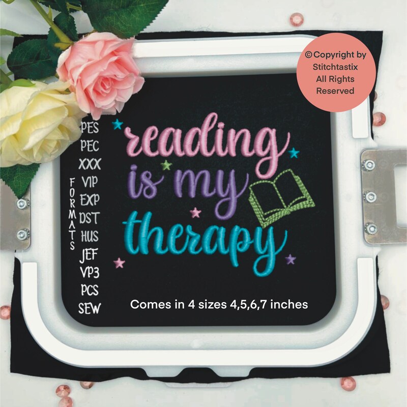 Reading Embroidery - Etsy