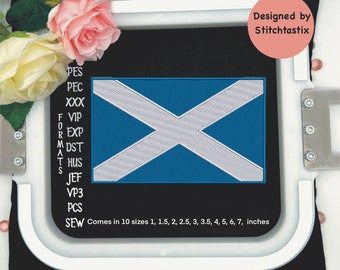 Scotland Scottish Flag Embroidery Design - Etsy