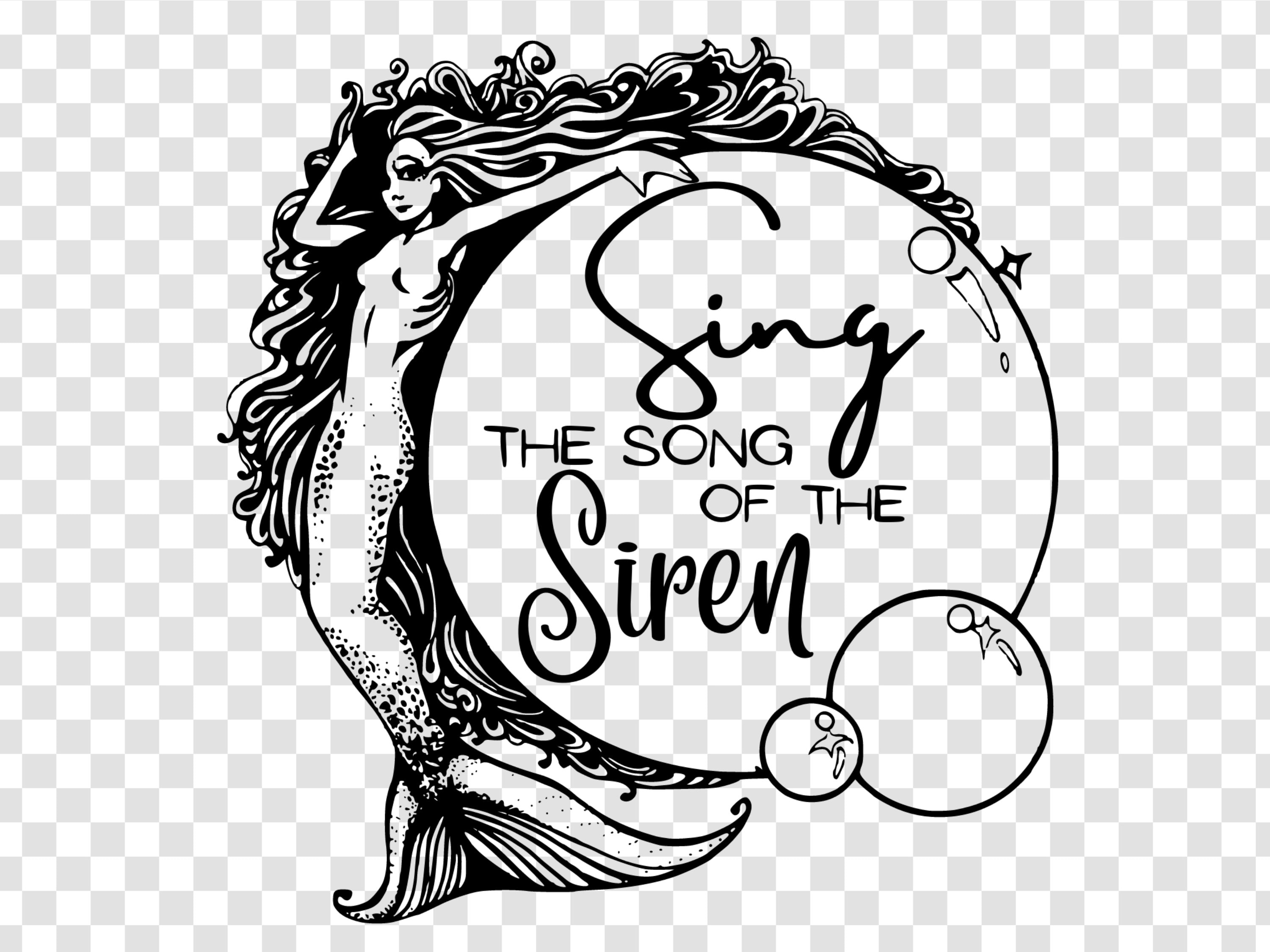 Mermaid Siren SVG PNG Digital Download Instant Download - Etsy UK