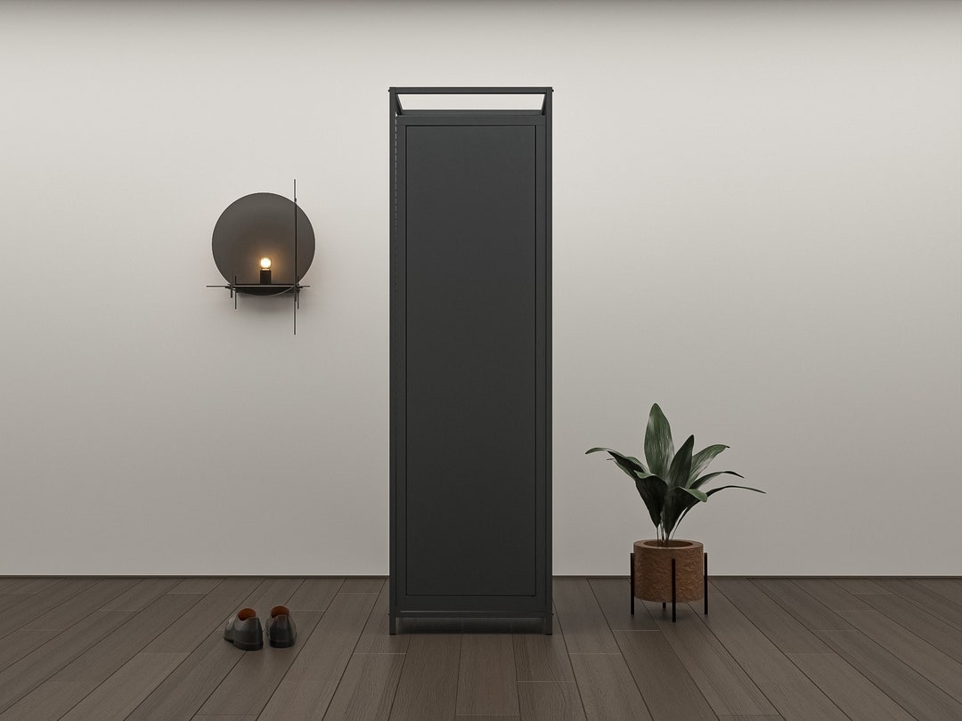 Metal Wardrobe Simple Wardrobe Industrial Wardrobe Modern Minimalist ...