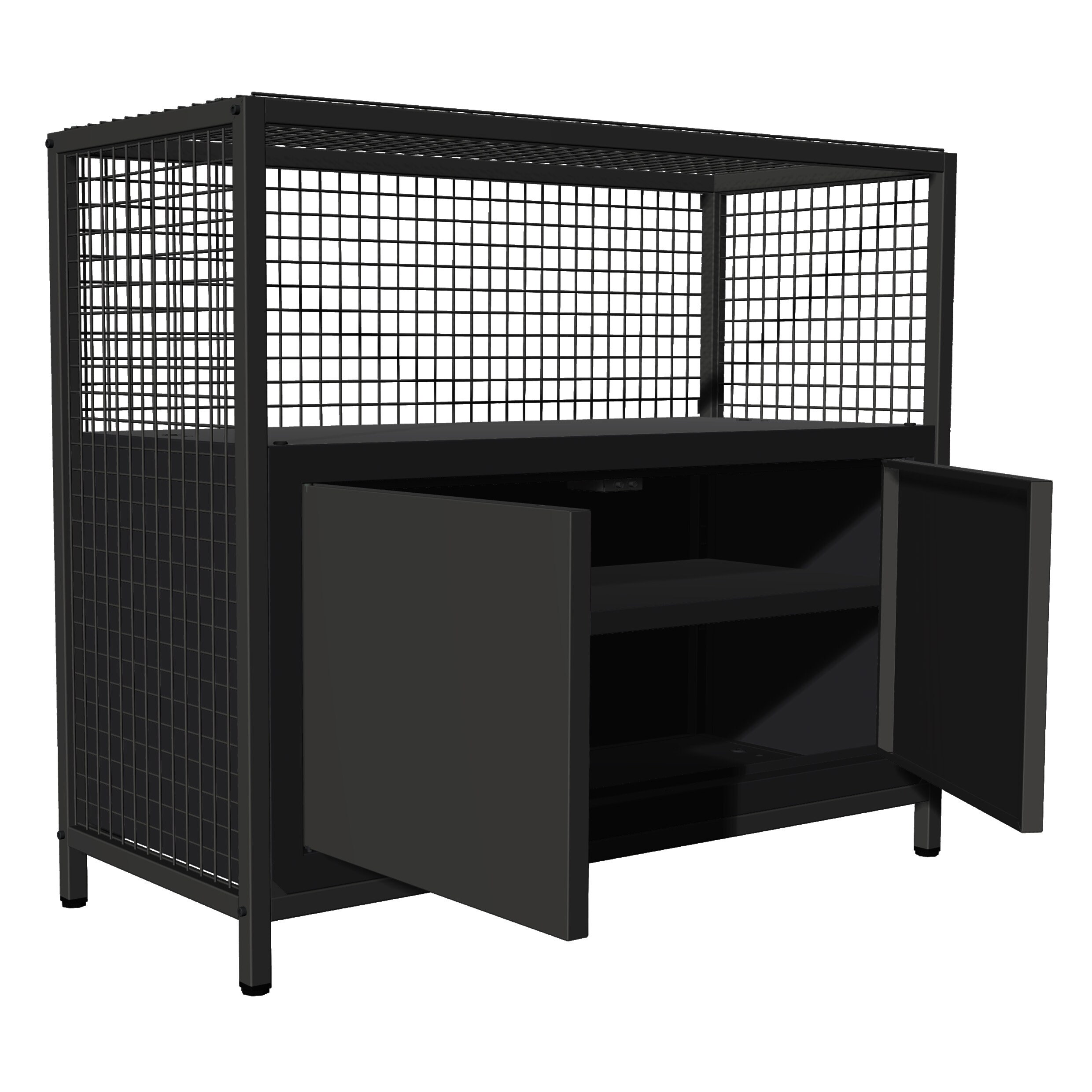 Metal Cabinet Modern Commode Industrial Locker Minimalist Dresser ...