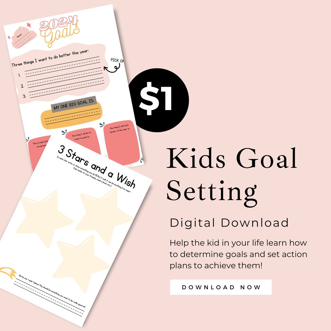 Goal and Vision Setting Planner for Kids - Etsy