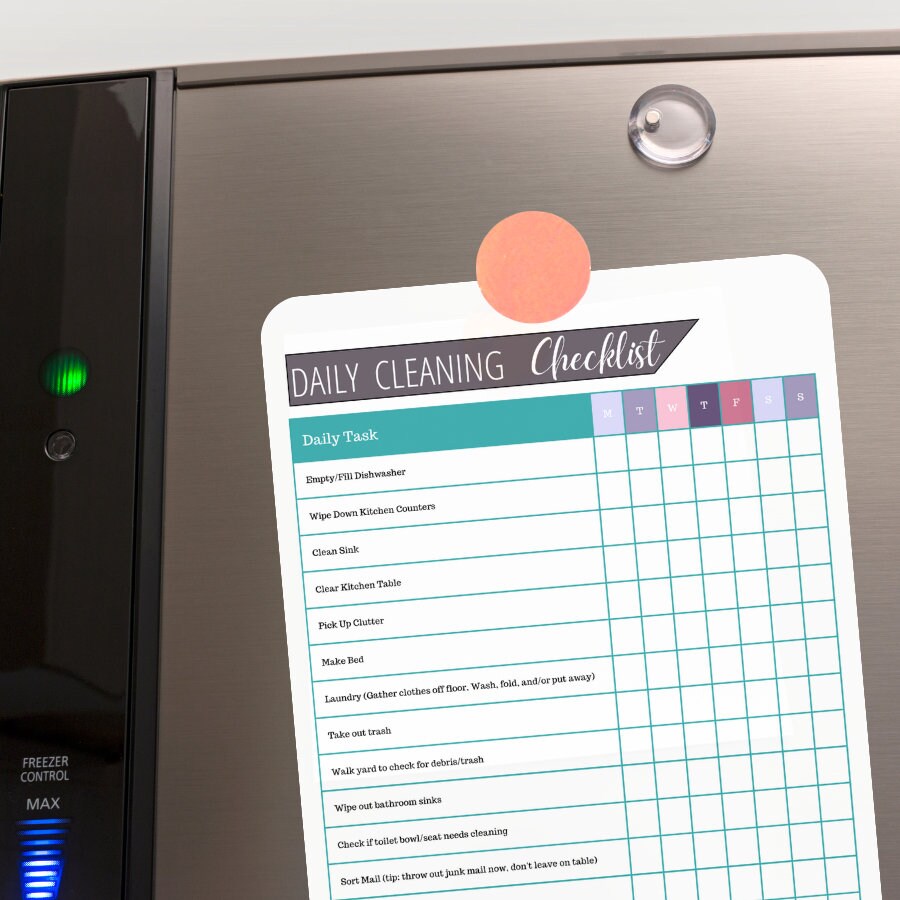 Printable Full House Cleaning Workbook Daily, Weekly & Monthly Cleaning ...