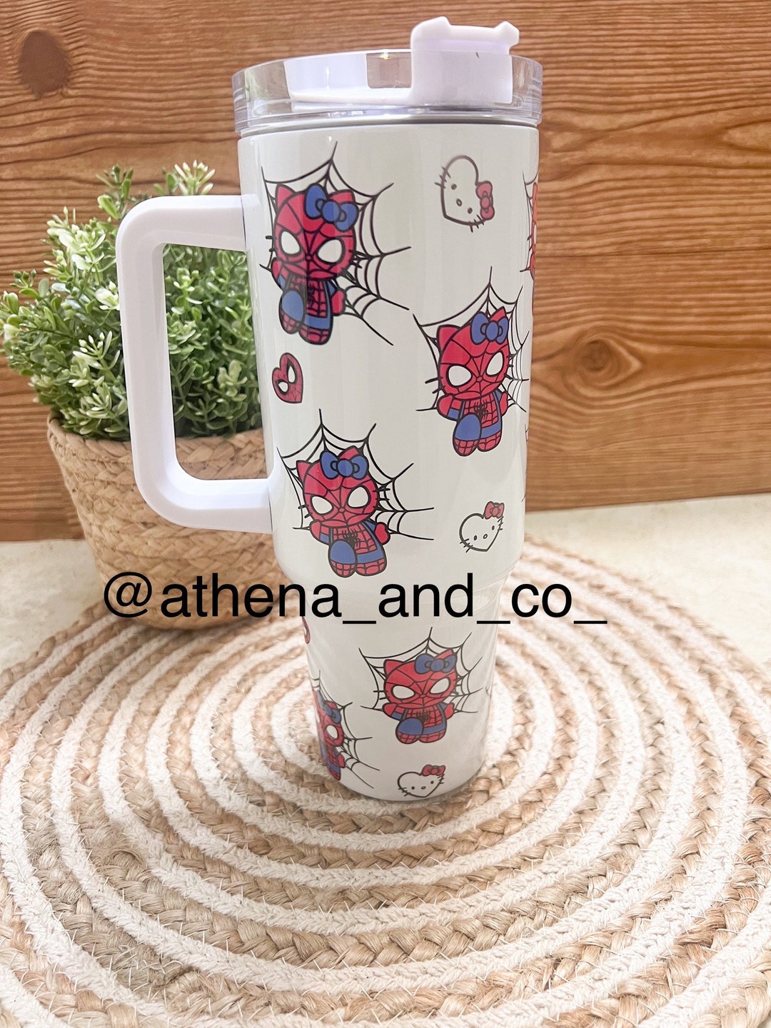 Kitty Spider 40 Oz Tumbler | 40 Oz Tumbler| Travel Mug| Kawaii Mug ...