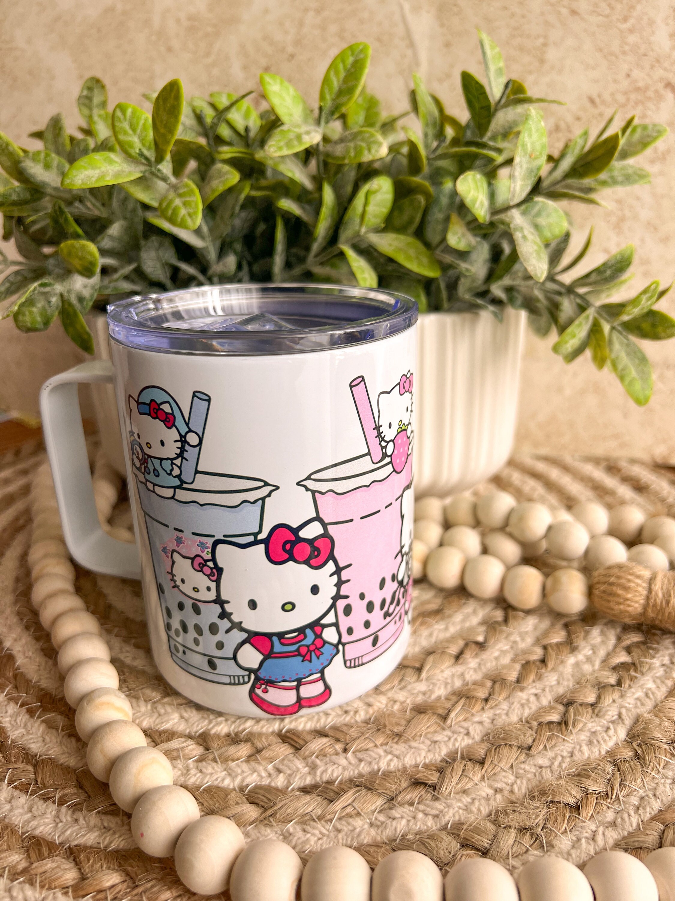 Kitty Boba Mug | Kitty and Friends| Kawaii Kitty| Cute Kitty|pink Kitty ...